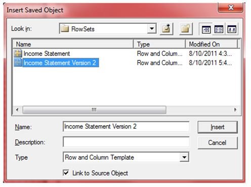 Creating Row and Column Templates – in2Hyperion